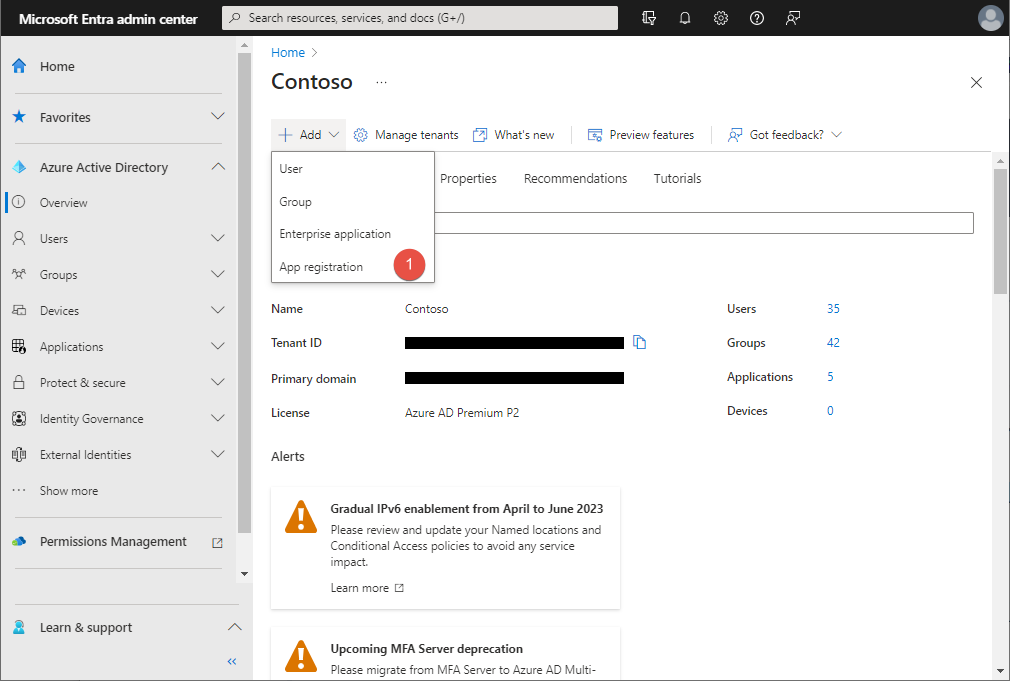 Configuring Azure AD for OneDrive